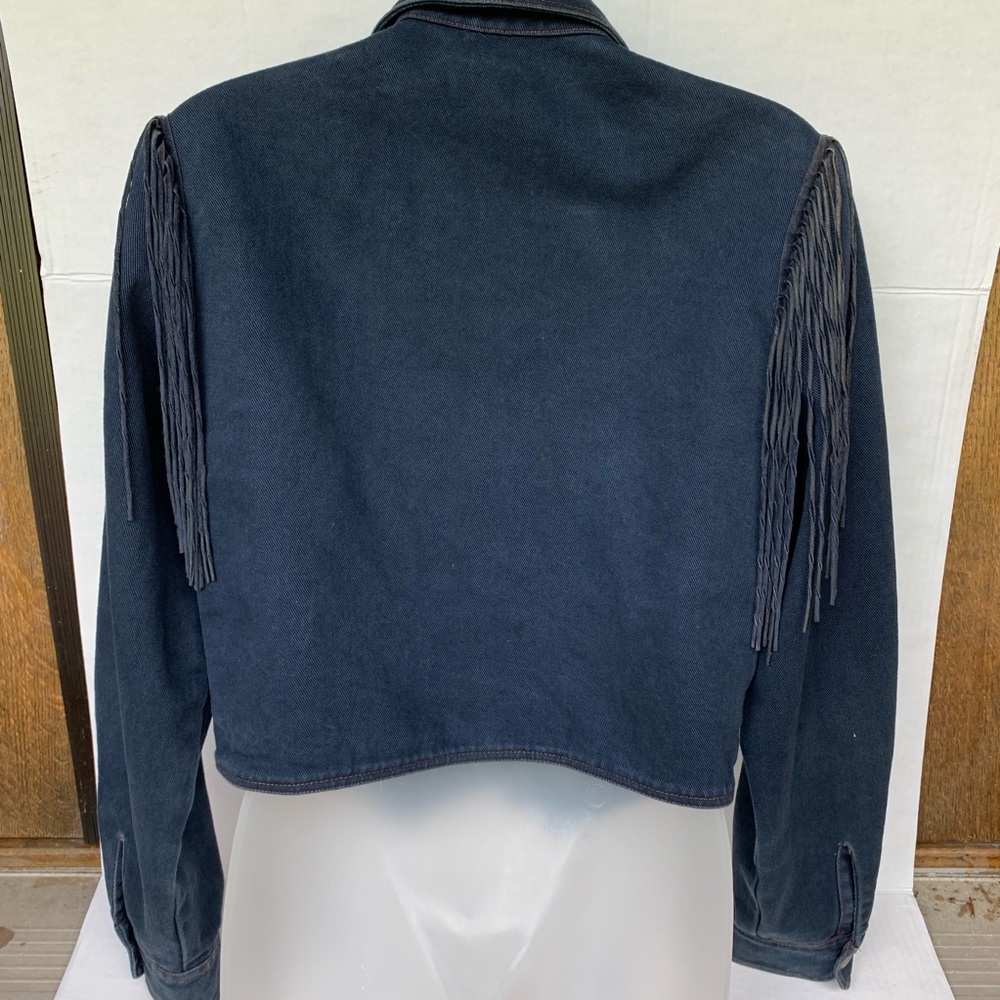 Double D Ranchwear Denim Military Style Jacket - Gem